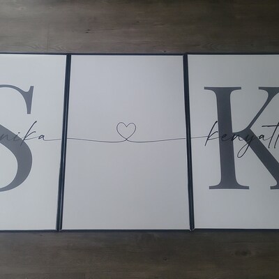 Couple Name Print, Couple Bedroom Wall Decor Above Bed Name Signs ...