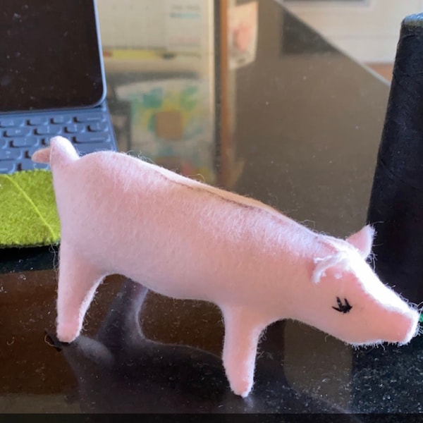 Felt Pig Stuffed Animal Sewing Pattern PDF & SVG DIY Tutorial - Etsy