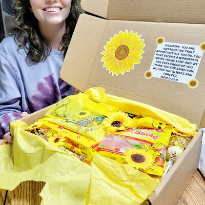 A Bit of Sunshine to Brighten Your Day Sunflower Care Package, Sending ...