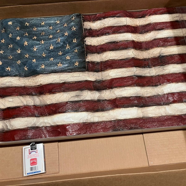Textured Wood Wavy Flag Large - Etsy