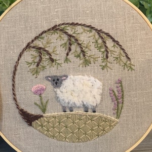 Stumpwork Sheep Embroidery Pattern - Etsy