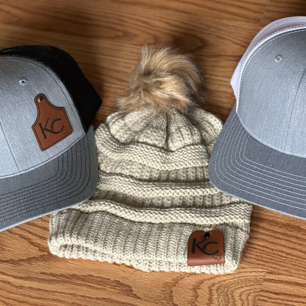 Your Custom Brand Leather Ear Tag Trucker Hat Personalized With Your ...