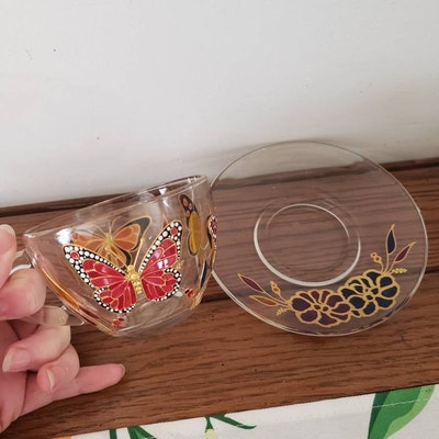 Butterfly Monarch Tea Cup and Saucer Personalised Mother's Day Gift ...