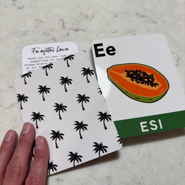 Samoan Learning Cards - Etsy
