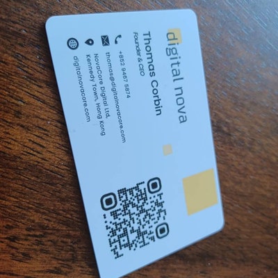 1 X Personalized PVC NFC Digital Business Card Tap Vcard With QR Code ...