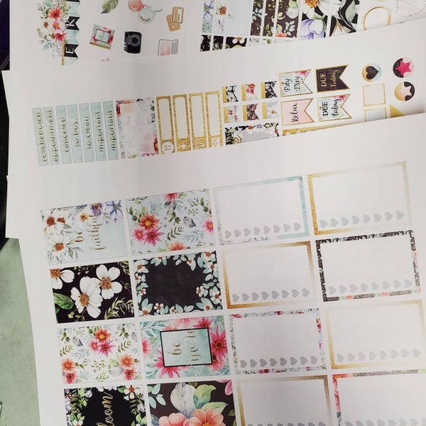 HAPPY PLANNER 365 STICKERS, Spring Flower Planner Sticker, Weekly ...