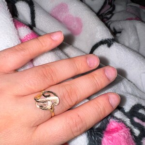 10k Gold Bubble Initial Letter Ring, Nugget Initials, Nugget Letter Ring, Yellow Gold Initial ...