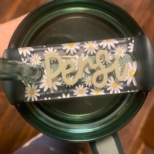 Cow Print Monogram Stanley Topper, Stanley Name Plate, Personalized ...