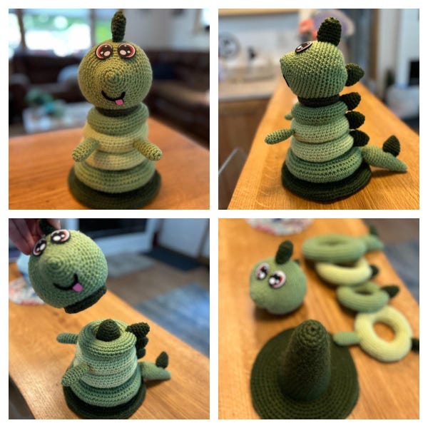 Stacking Toy Emil the Donkey - Crochet Pattern | GERMAN & ENGLISH - Etsy