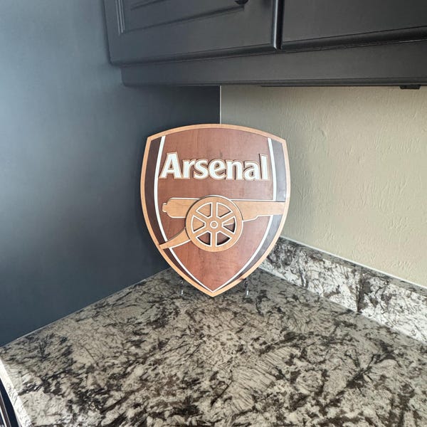Arsenal Wooden 3D and Inlay Logo - Etsy