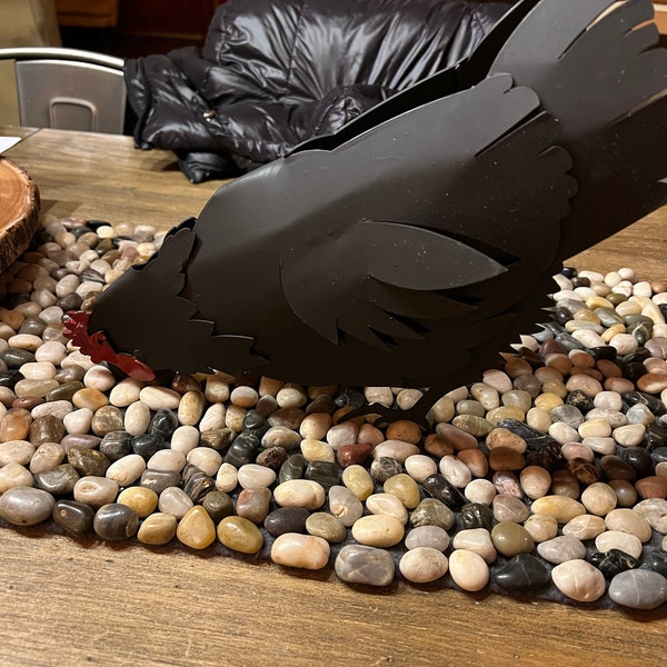 Free Shipping, Crow, Raven, Steel Sculpture, Raven Sculpture, Garden ...