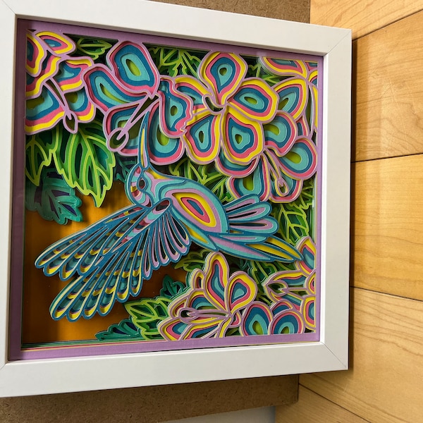 Hummingbird Colibri 3D Mandala Svg Files, Multilayer Panel for Laser ...