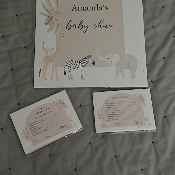 Baby Shower Advice Cards, Advice Cards for New Parents, Baby Shower ...