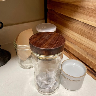 3-pack Wide Mouth Wooden Screw-top Mason Jar Lids Your Choice of Wood ...