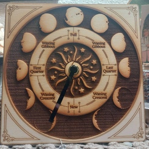Venn Moonclock, Unique Moon Phase Clock, Moon Tracker, Educational ...