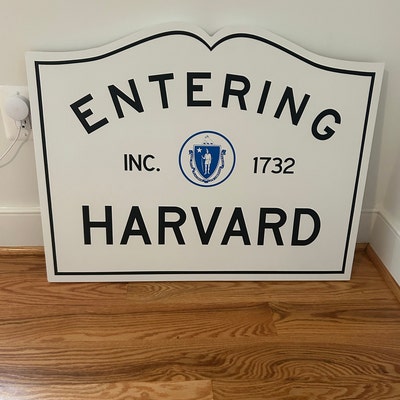 Official Painted Wood Entering Boston Sign Handmade - Etsy