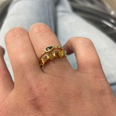 Orange Birthstone, Topaz Ring, November Birthday Gifts for Her, Boho ...