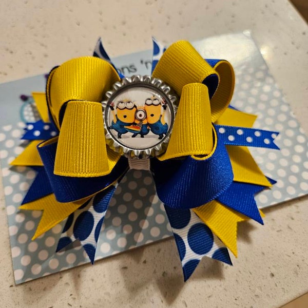 Minion Bow, Minion Hair Bow, Minions Party, Minions Birthday, Minions ...