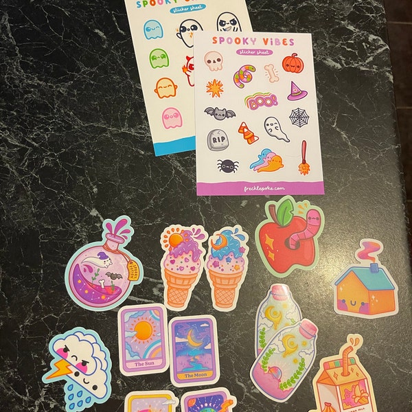 Galaxy Arcade Machine Clear Sticker Cute and Kawaii Colourful Sticker ...