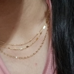 Custom 3 Layer Chain Necklace Chain Necklaces Gold Layering | Etsy