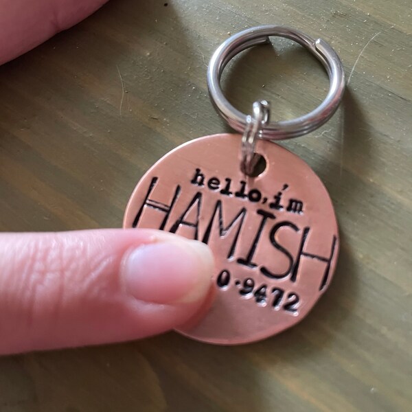 Dog Tag - Hand Stamped Pet ID Tag - Personalized Pet Tag - Dog Tags ...