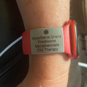 Medical Alert Watch Band Medical Id Tag Medical Alert - Etsy