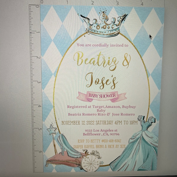 Cinderella Birthday Invitation, EDITABLE Princess Party Invite Template ...