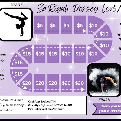 CHEER FUNDRAISER Game Board Editable Cheer Fundraiser Game Cheer Comp ...