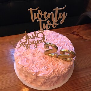 Twenty-two Cake Topper 22nd Birthday Cake Topper Birthday - Etsy