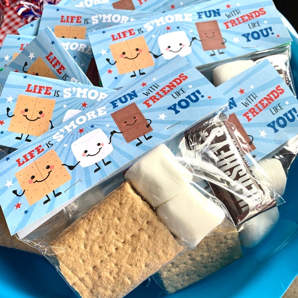 PRINTABLE Fourth of July Tags Smores Tags, S'mores Favor Tags, Summer ...