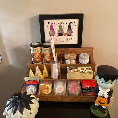 Made to Order Dark Tea Tin Rack Organizer for Loose Tea Tins. Hold 8 ...