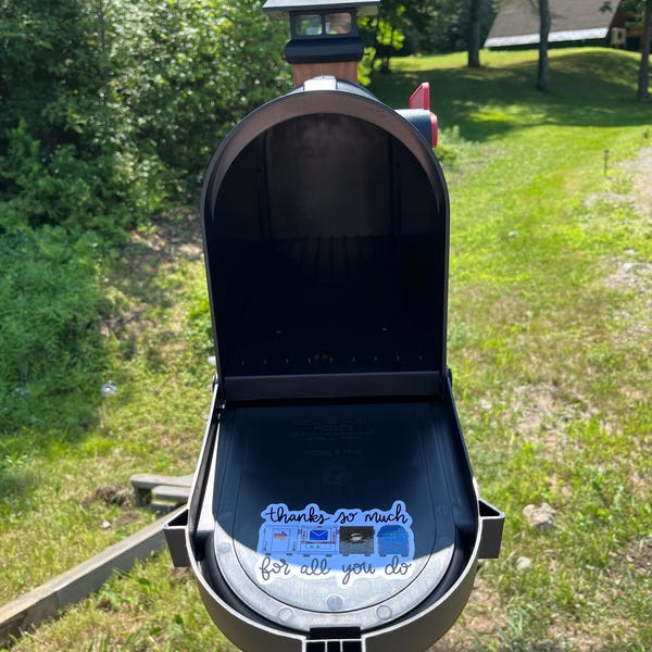 Thank You Mailbox Decal, Mailman Sticker, Mailbox Sticker, Mailbox ...