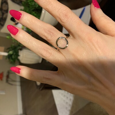 Karma Ring, Open Circle O Ring, Open Circle Ring Silver, 925 Sterling ...