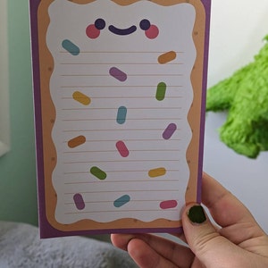 PURPLE Checkered Notepad 4x6 Notepad Aesthetic Notepad Y2K Aesthetic ...