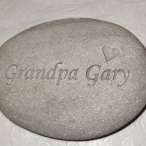 Custom Engraved Word Stone Personalized Grey Stone - Etsy
