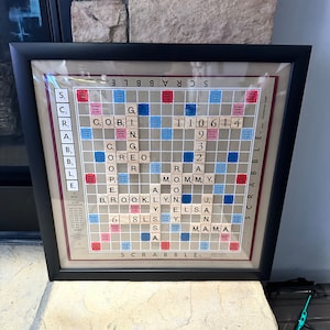 Custom Framed Scrabble Boards Personalized Gift Vintage Scrabble Board ...