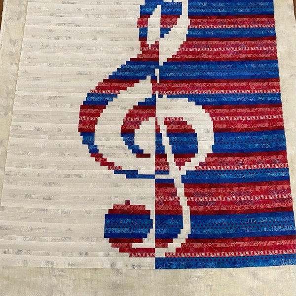 Inverted Bass Guitar Throw Quilt Pattern - Etsy