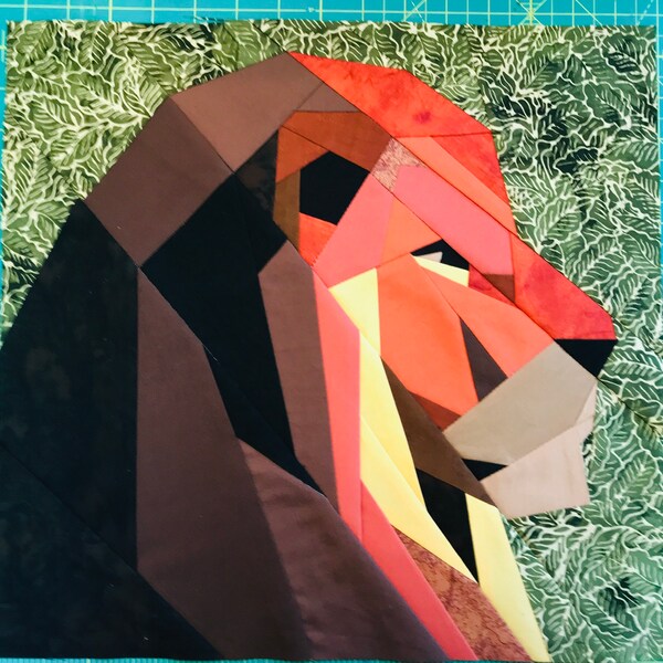 Lion Head Paper Piecing Pattern PDF - Etsy