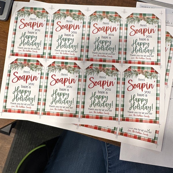 Soapin You Have a Merry Christmas Gift Tag Holiday Soap Tags Hand Soap ...