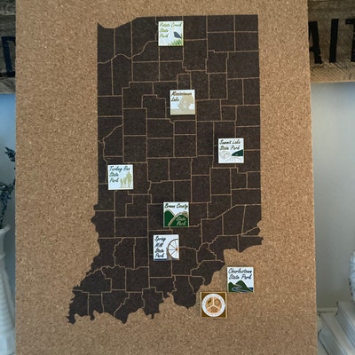 CANADA CORK Push Pin Map Track Sales or Traveling - Etsy