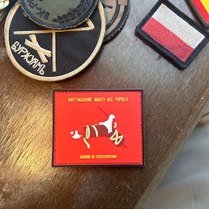 Antifascist Flags PVC Morale Patch black on Red - Etsy