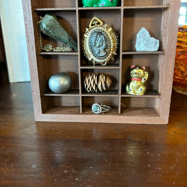 Wooden Curiosity Cabinet Printer Tray Letterbox Display, Rock Display ...