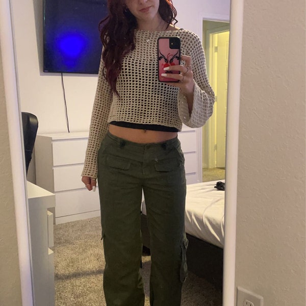 2 Patterns Crochet Top Pattern, Fishnet Sleeve Tutorial, Wide Sleeves ...