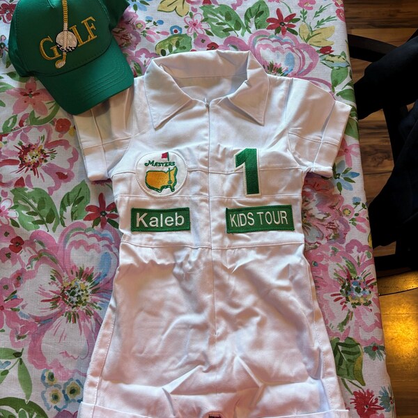 Personalized Golf Shorts-long Caddy Outfit for Kids*toddler Golf White ...