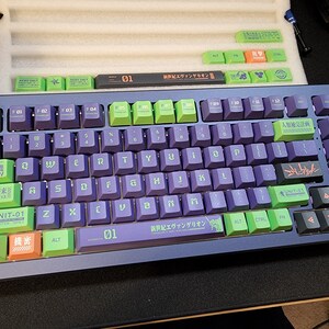 Eva Unit-01 Keycap Set Cherry Profile Coiled Cable Option - Etsy