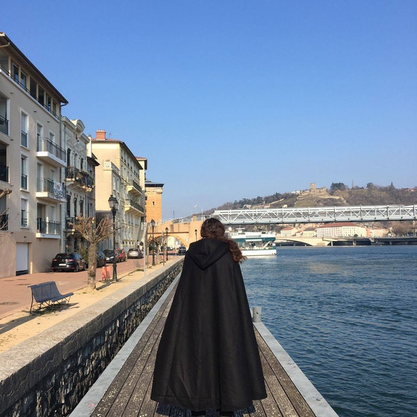 Hooded Cloak With Arm Slits, Medieval Cloak, Viking Cloak, Hooded Cape ...