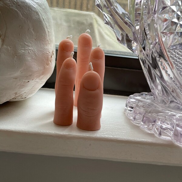 Free USA Shipping Set of 5 Finger Beeswax Candles Your Choice of Color ...