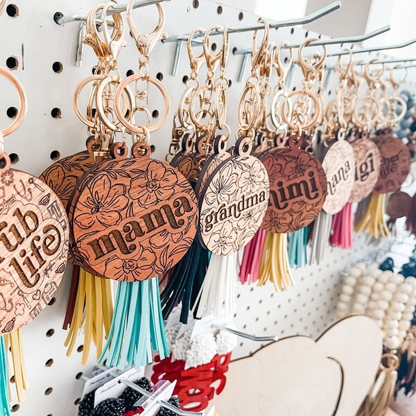 Grandma Floral Keychain SVG || Grandma Svg || Mothers Day Svg ...