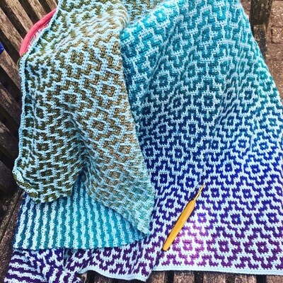 PATTERN Mosaic Crochet Nya Infinity Mosaic Blanket Easy - Etsy