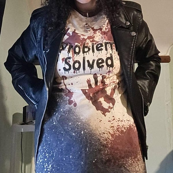 Bloody Halloween Crop, Problem Solved Costume Tee, Horror Night HHN ...